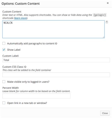 Making Calculations Using The Custom Content Field Gravitykit Support Knowledge Base How To