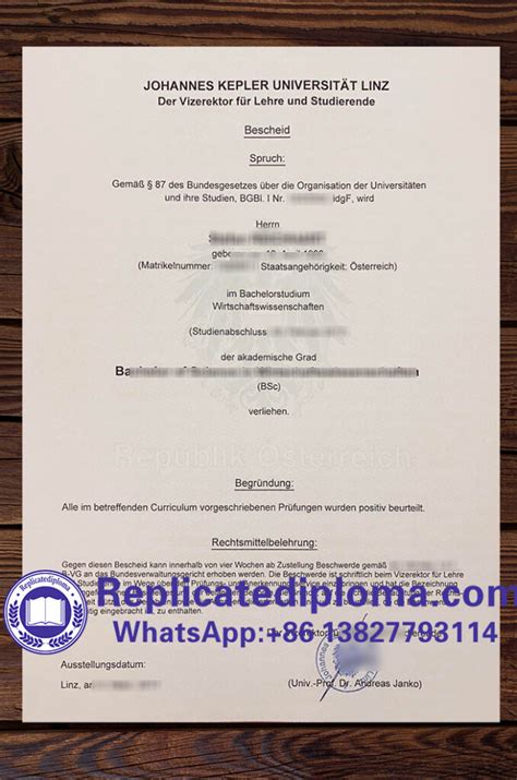 In Search Of A Realistic Fake Johannes Kepler University Linz Diploma Jku Urkunde