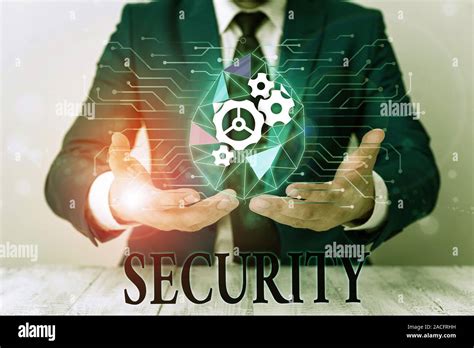 Writing Note Showing Security Business Concept For The State Of