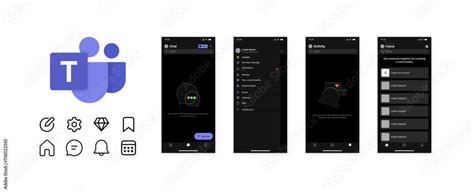 Microsoft Teams Interface Template Microsoft Teams Page Mockup