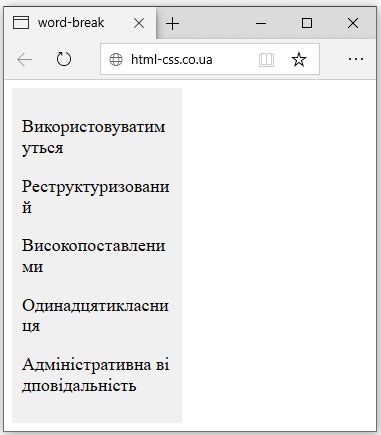 Атрибут Word Break ᐈ Довідник Css Html Csscoua