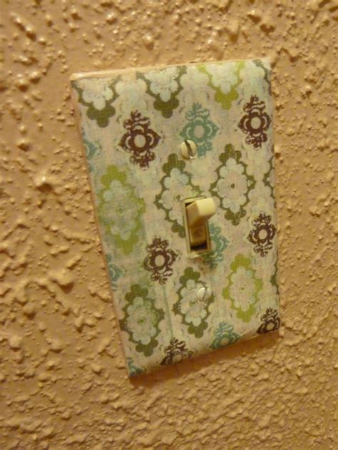 Light Switch Cover Redone I Covered The Plate With Scrapbook Paper Using Modpodge When It