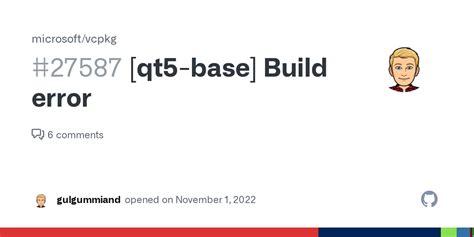 Qt5 Base Build Error Issue 27587 Microsoft Vcpkg GitHub