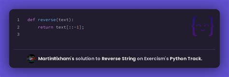Martinrixhams Solution For Reverse String In Python On Exercism
