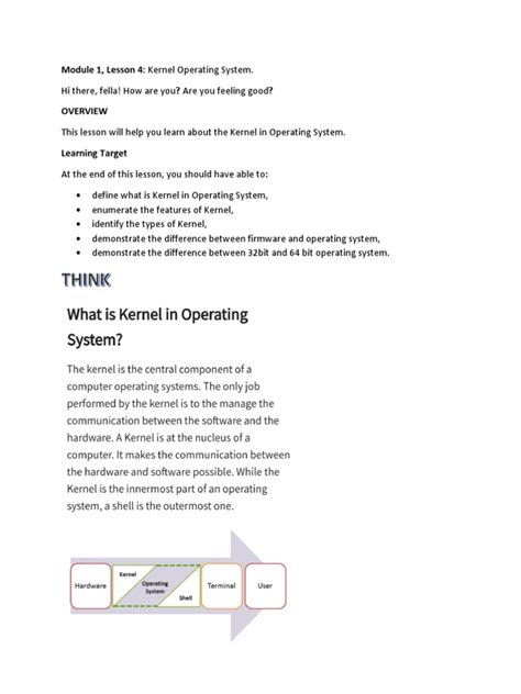 Platform Technologies Lesson 4 Pdf Kernel Operating System