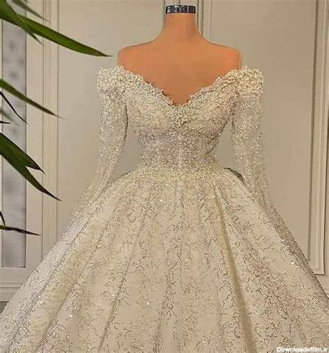 عکس لباس عروس پف دار دنباله دار