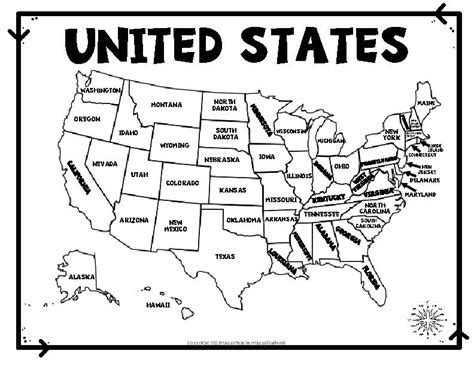 United States Map Quiz And Worksheet Usa Map Test W Practice Sheet Us