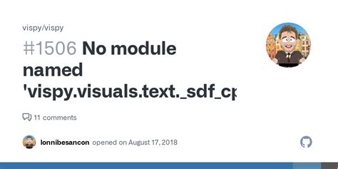 No Module Named Vispy Visuals Text Sdf Cpu Issue 1506 Vispy