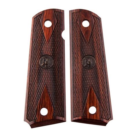American Legend Checkered Pachmayr 1911 Grips Double Diamond Rosewood