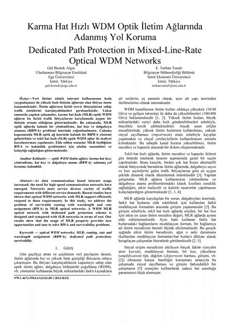 Pdf Dedicated Path Protection In Mixed Line Rate Optical Wdm Networks