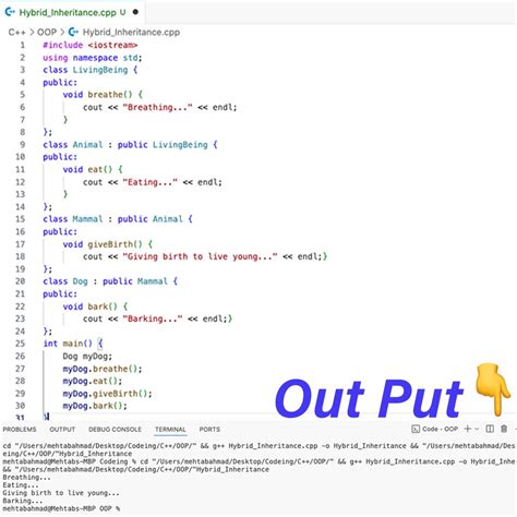 Mehtab Ahmad On Linkedin Learningtogether Growthtogether Hybridinheritance Inheritance Oops