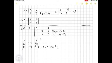 Apply Elimination To Produce The Factors And For Aleftbegin Array