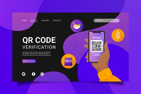 Qr Code Verification Landing Page Behance