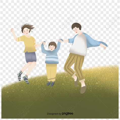 만화 일러스트 가족 소풍 원소 어버이날 한국아늑하다양친 Png 일러스트 무료 다운로드 Lovepik