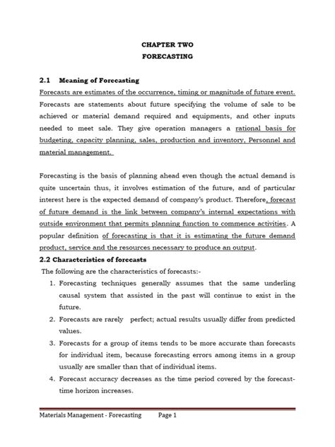 2chapter Two Forecasting Pdf Forecasting Moving Average