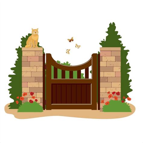 Gate Cartoon Vector Art Icons And Graphics For Free Download