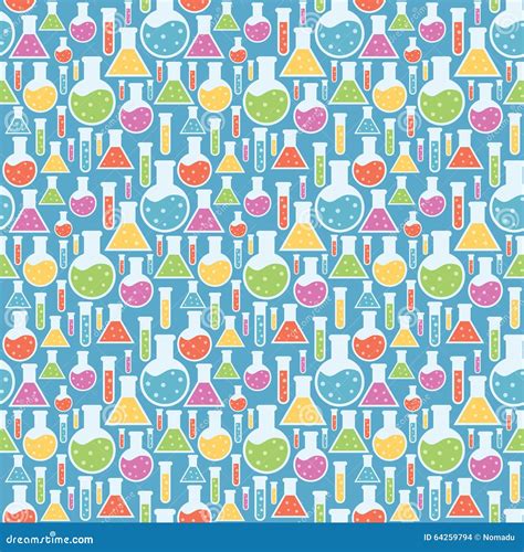 Seamless Science Laboratory Pattern Stock Vector Illustration Of