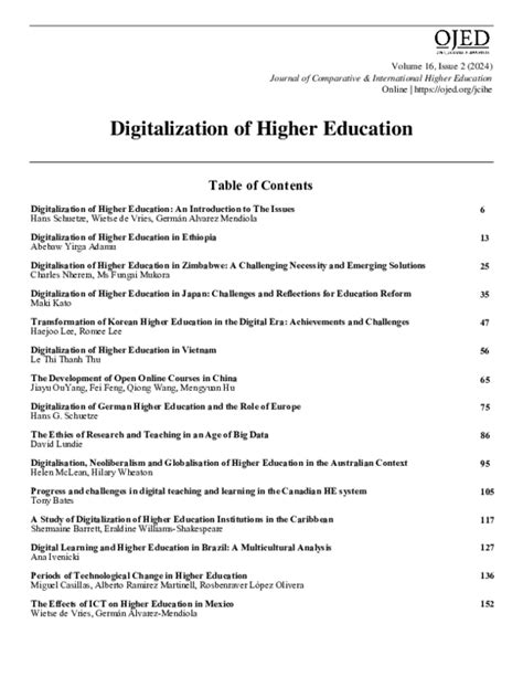 Pdf Digitalization Of Higher Education An Introduction
