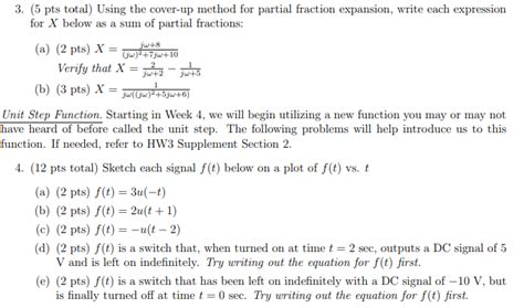 Solved 3 5 Pts Total Using The Cover Up Method For