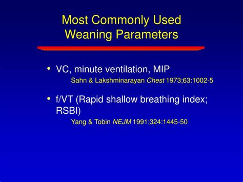 Ppt Are Weaning Parameters Dead Powerpoint Presentation Free Download Id 6721257