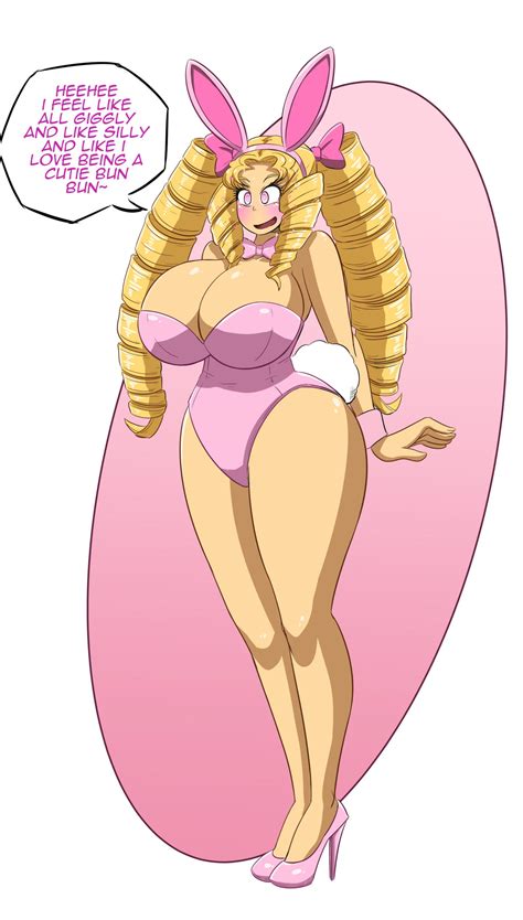 Rule 34 Bimbo Bimbofication Breast Expansion Bunny Ears Bunny Tail Bunnysuit Caelia Cleavage