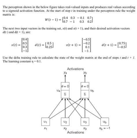 The Perceptron Shown In The Below Figure Takes
