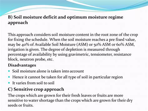 Irrigation Scheduling And Approaches Pptx