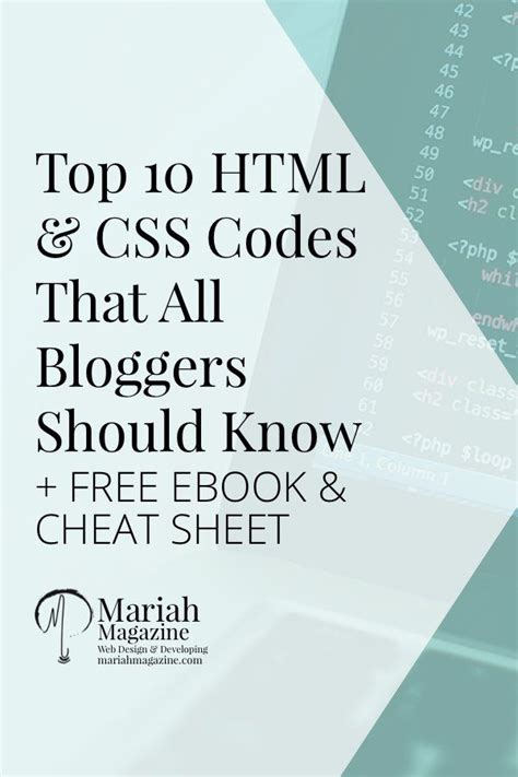Top 10 Html Codes That All Bloggers Should Know Artofit