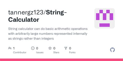 Github Tannergz123string Calculator String Calculator Can Do Basic