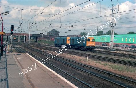 British Railway Negative Br Class 20s No 20 048 And 20 176 At