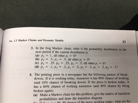 Solved Sec 13 Markov Chains And Dynamic Models 3 In The