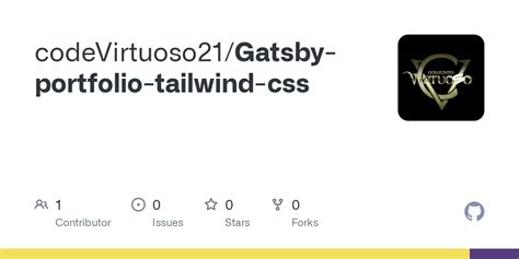 Github Codevirtuoso21gatsby Portfolio Tailwind Css