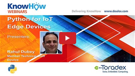 Python For Iot Edge Devices Toradex And Doulos Webinar