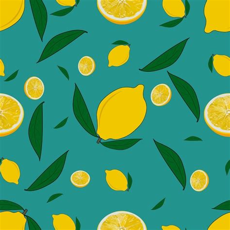 Premium Vector Lemon Seamless Pattern
