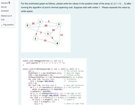 Solved Static Void AddEdgetoMST Int Vi Chegg