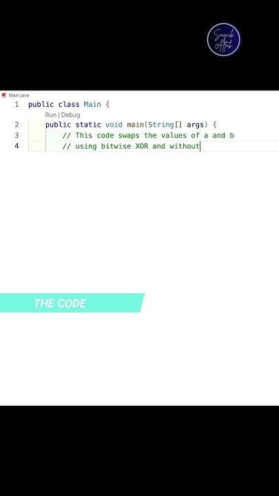 Java Tricks Using Xor To Swap Javashorts Java Javaprogramming