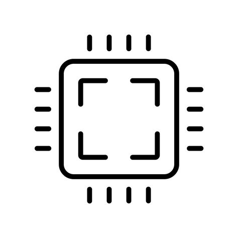 CPU Icon Semiconductor Chip Vector Vector Art At Vecteezy