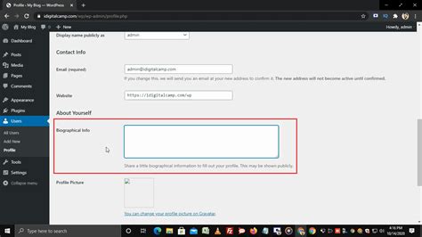 How To Edit The Profile In Wordpress