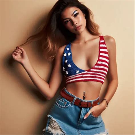 American Flag Crochet Crop Top The Knotty Lace