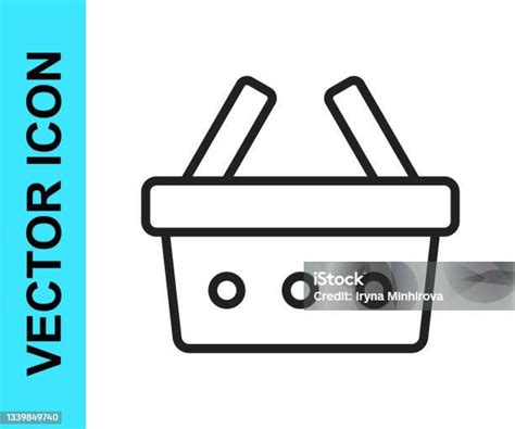흰색 배경에 격리 된 검은 줄 쇼핑 바구니 아이콘 온라인 구매 개념 배달 서비스 기호 장바구니 기호 벡터 개념에 대한 스톡 벡터 아트 및 기타 이미지 Istock