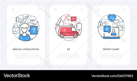 Medical Consultation Line Design Style Banners Vector Image