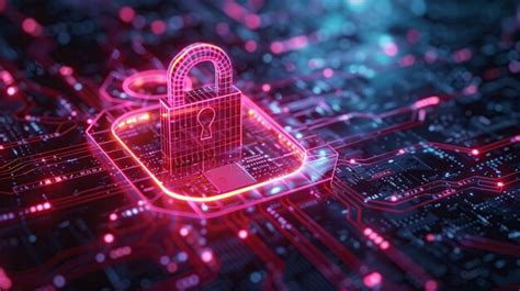 Cybersecurity Lock Premium Ai Generated Image