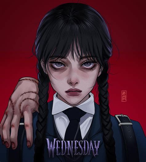 Wednesday Addams Семейка аддамс Милые рисунки Искусство Marvel