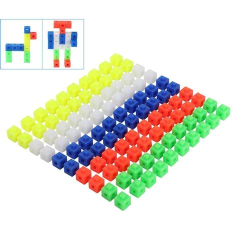100 Pcs Multilink Linking Cubes Math Manipulative Counting Jenaai 100