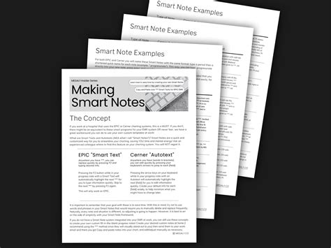 Smart Notes Guide And EPIC Templates Nurse Babe Instructor MEGALY Etsy