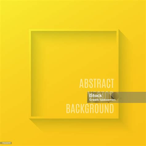 그라데이션 색상 배경이 있는 추상 3d 정사각형 프레임입니다 노란색 추상 배경 명함 광고 브로셔 및 레이블에 대한 디자인 요소 3차원 형태에 대한 스톡 벡터 아트 및 기타