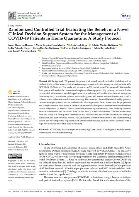 Pdf Randomized Controlled Trial Evaluating The Benefit Of A Novel Clinical Decision Support