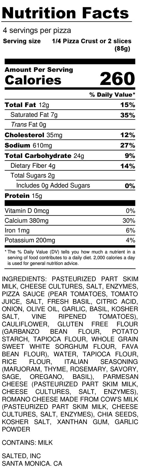 Pizza Nutrition Label New Quest Pizza Shes Losing It