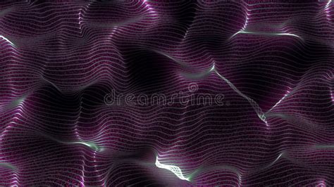 Futuristic Particle Wave Abstract Technology Background Big Data