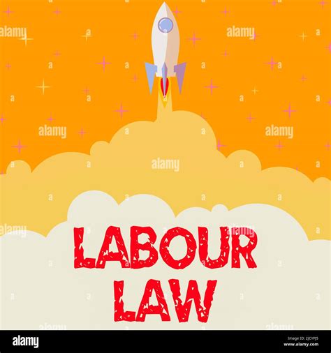 Hand Writing Sign Labour Law Business Overview Rules Implemented By